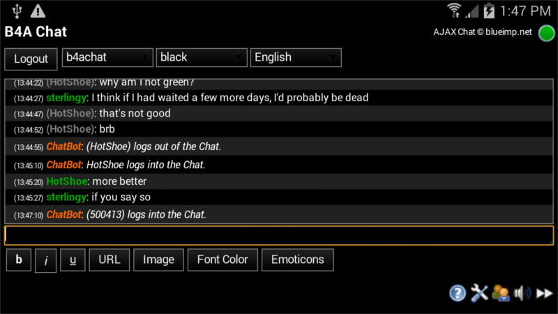 B4A chat app | B4X Programming Forum